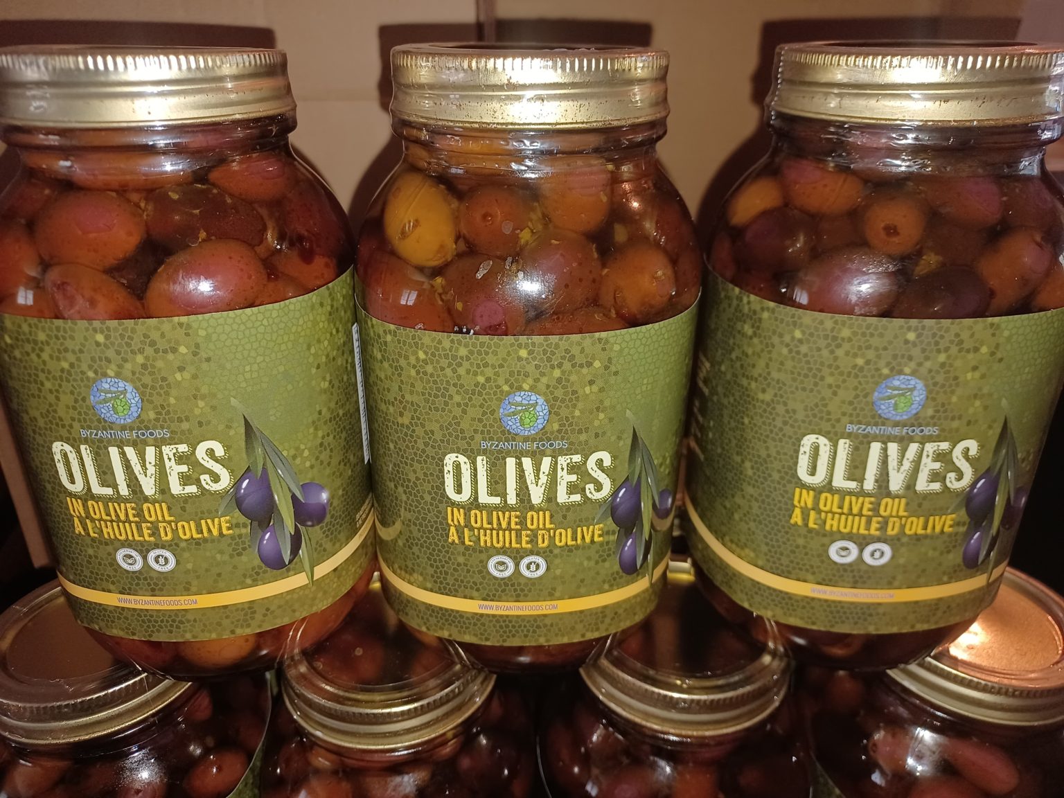 Organic Olives, in olive oil, ByzantineFoods, by the Case (12x) - 1 ...